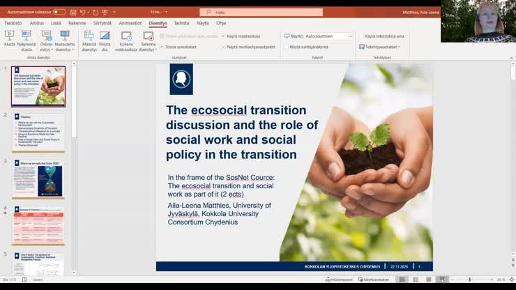 Aila-Leena Matthies: The ecosocial transition discussion and the role ...
