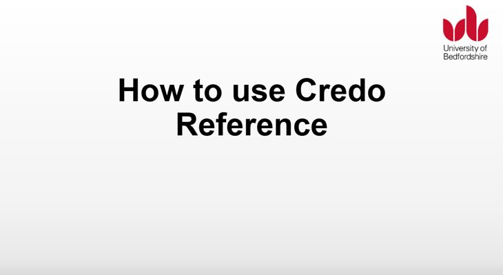 How to use Credo Reference 2023