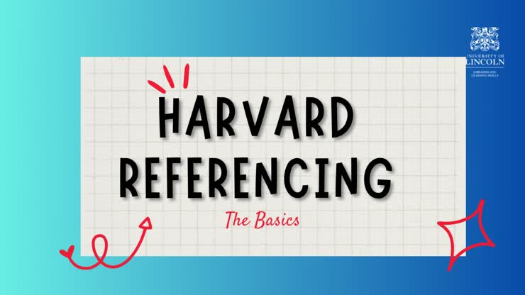 Harvard Referencing - The Basics