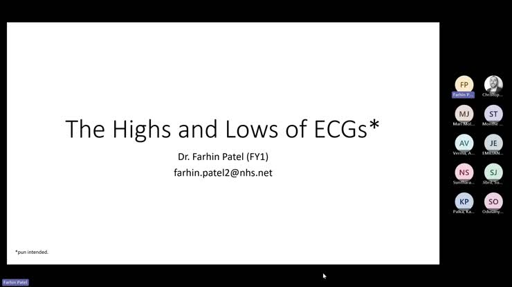 PA Teaching Programme Lesson - ECG Training - 9th January 2024