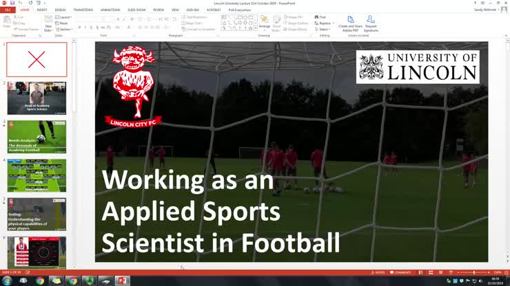 Working as an Applied Sports Scientist in Football (Jordan Tyrer)
