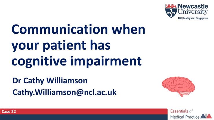 Communication when your patient has cognitive impairment