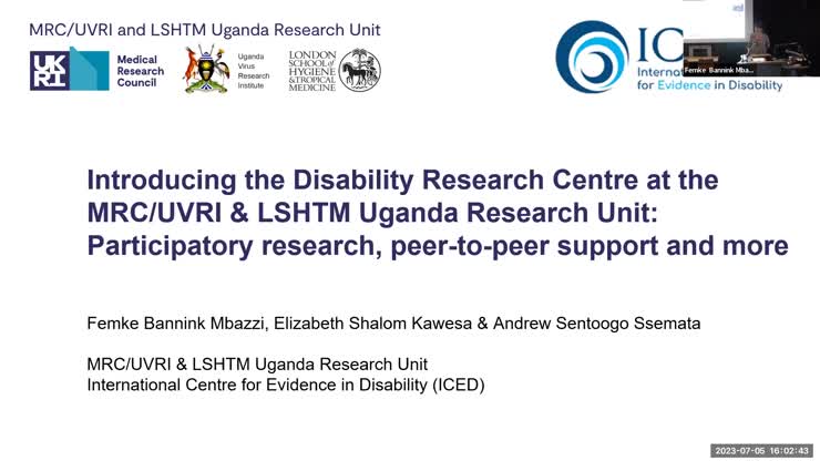 Introducing the Disability Research Centre at MRC Uganda: Participatory ...