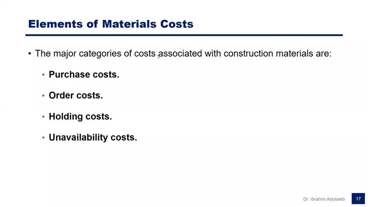 4. Elements of Material Costs