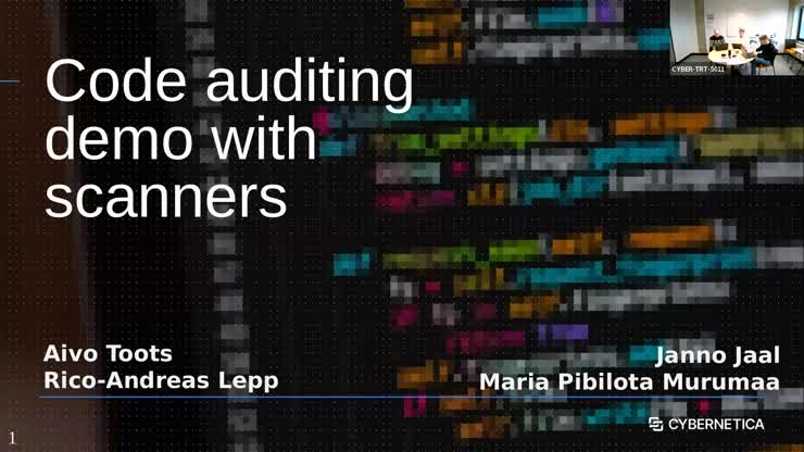 2. seminar - Code auditing demo with scanners 08/03/2024