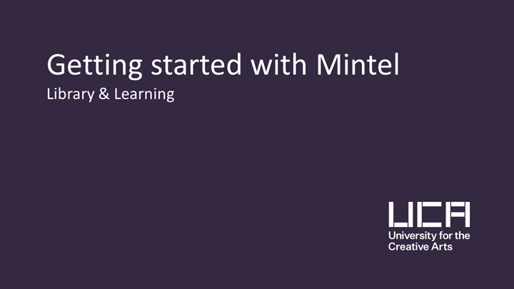 Getting started with Mintel