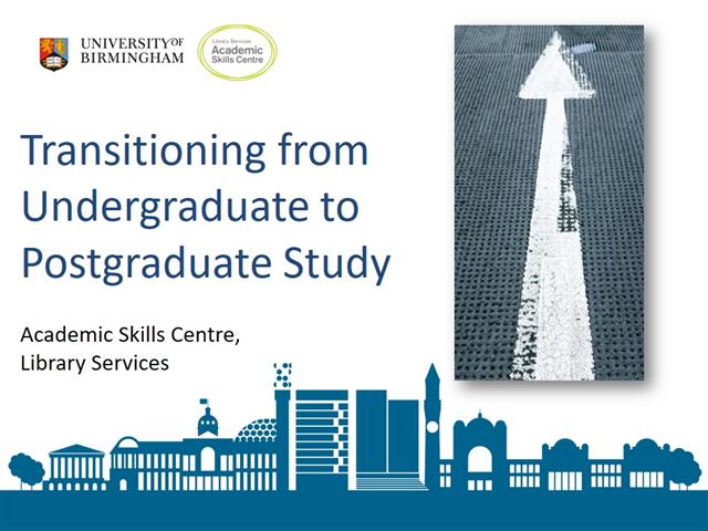 Transitioning from UG to PG study