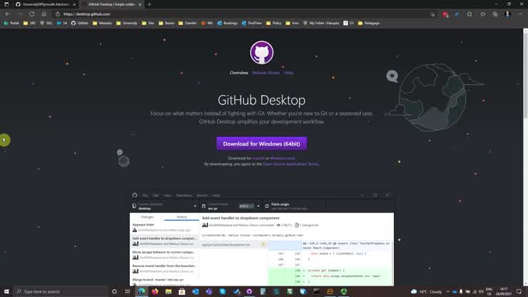 Using GitHub desktop for working on tasks