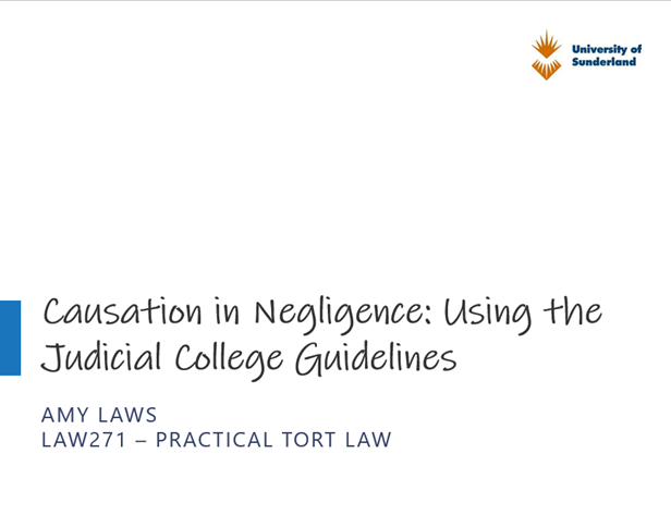 Webcast 3 - Using The Judicial College Guidelines