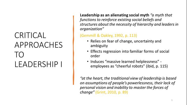 Leadership & Organizational Change - Part 3