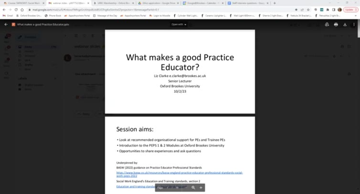 "What makes a good Practice Educator?"