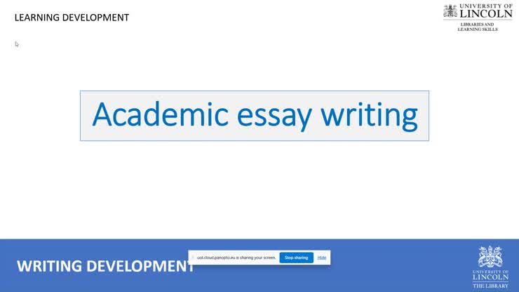 Academic essay writing