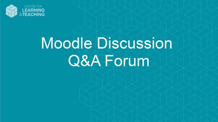 Moodle Discussion Q&A forum