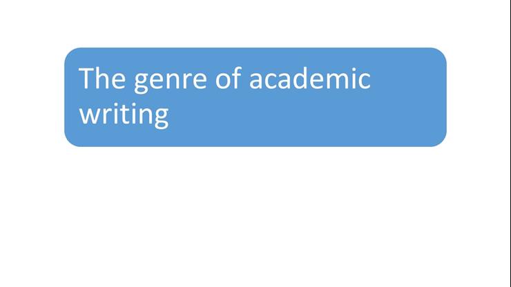 Genre of academic writing