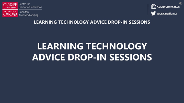 Learning Technology Advice Drop-in Sessions