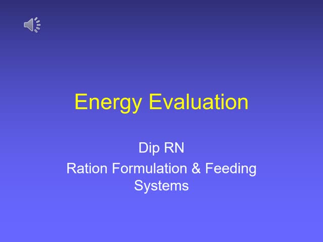 Energy Evaluation