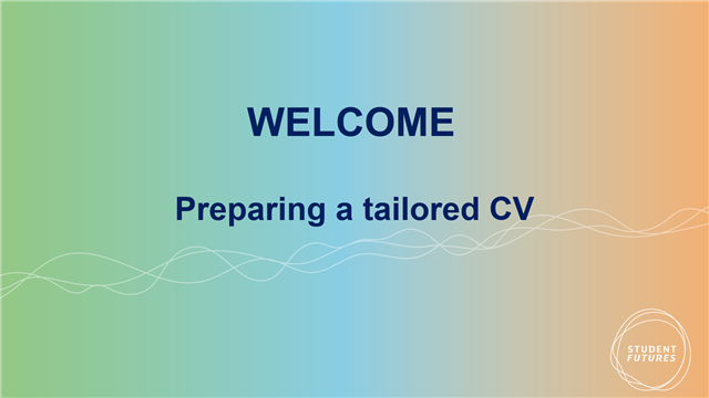 Preparing a tailored CV