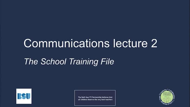 Comms 2 How to Setup the School Training File