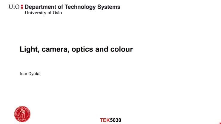 2.1: Light, camera, optics and colour