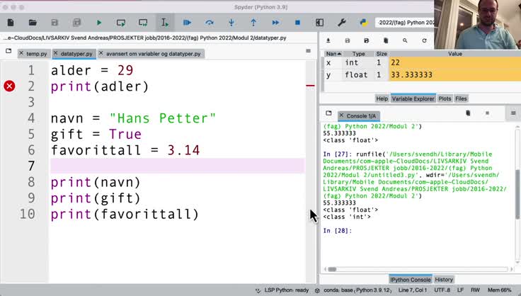 konvertering mellom datatyper