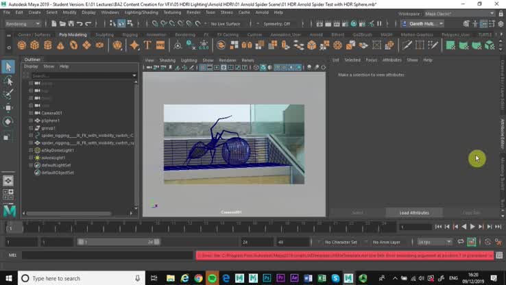 Applying Shadow Matte Materials with Scene Background