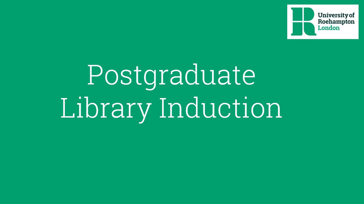 Postgraduate Library Induction 2021