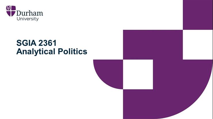 SGIA 2361 Analytical Politics