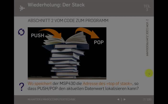 MC31 - Stack und Stackpointer beim MSP430
