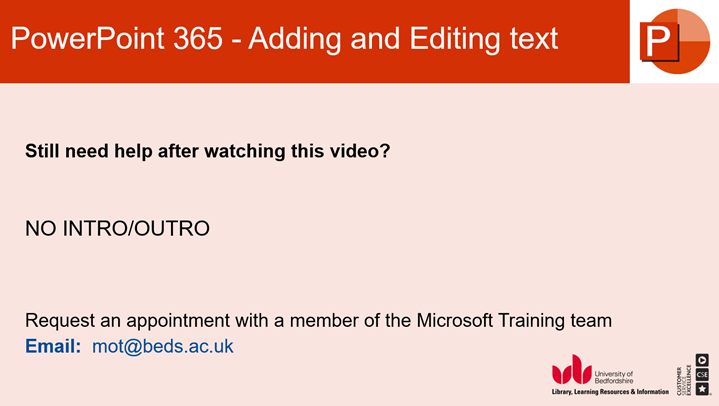 PowerPoint Adding and editing text