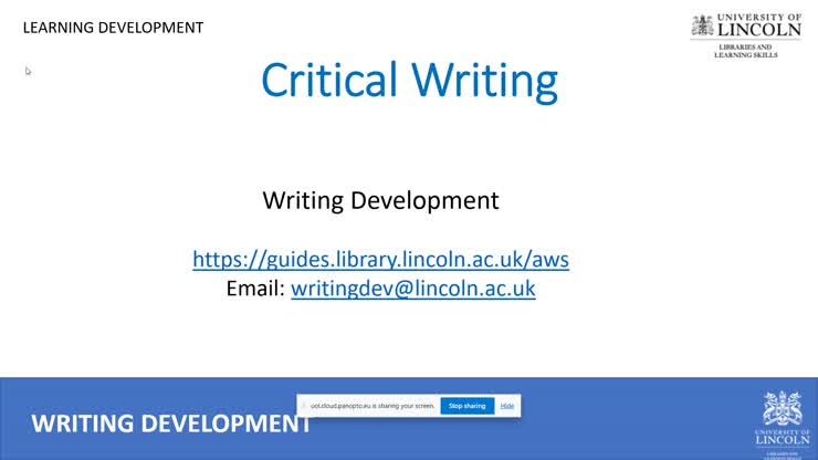 Critical writing
