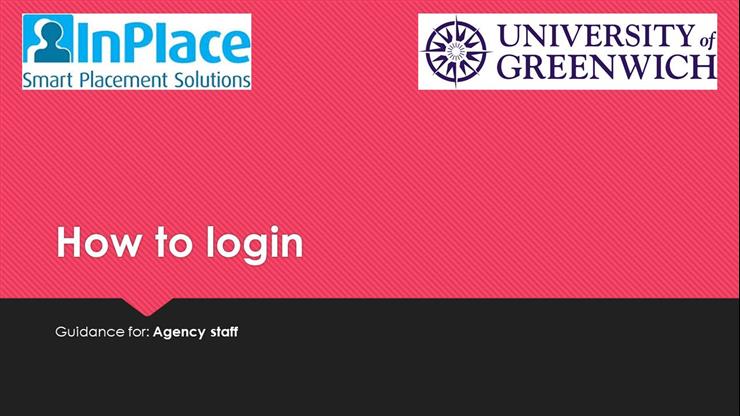 InPlace: How to login - Agency staff 10/20 update