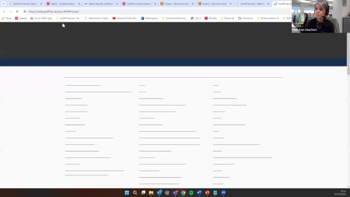 Referencing in the Cardiff Harvard Style