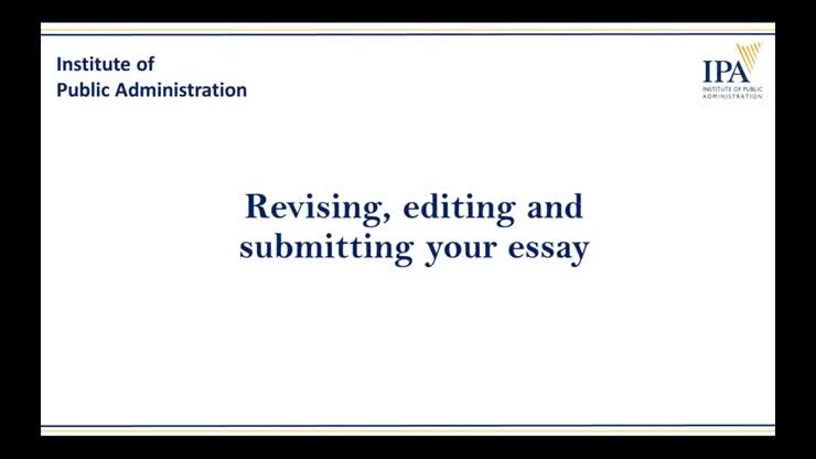 4 Revising and Submitting Essay