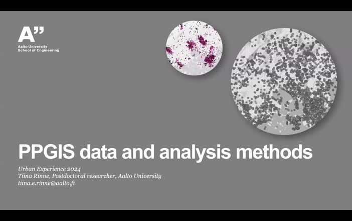 PPGIS data and analysis methods_Tiina Rinne