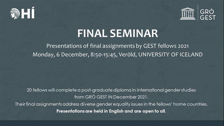 GRÓ GEST Final Seminar 2021 - Afternoon Sessions
