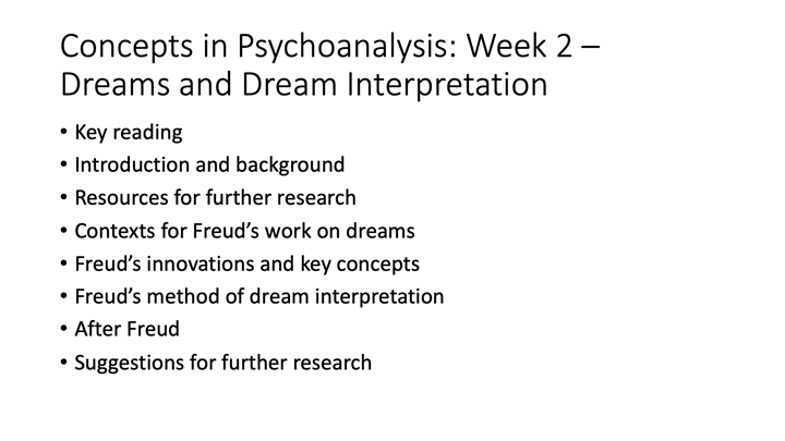 Dreams and Dream Interpretation Lecture - Part 3 (Daniel Pick)