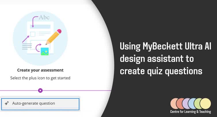 Using the MyBeckett AI Design Assistant to create quiz questions