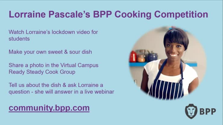 Lorraine Pascale's BPP Cooking Competition