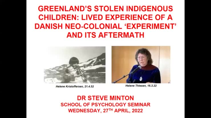 Psychology Research Seminar (27/04/2022): Dr Stephen Minton