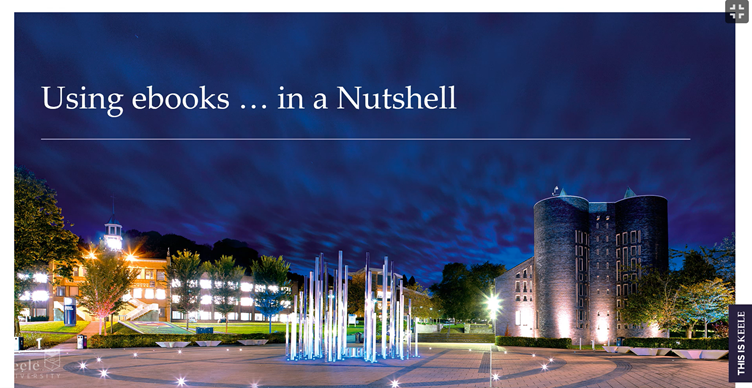 Using ebooks...in a Nutshell Video 24-25