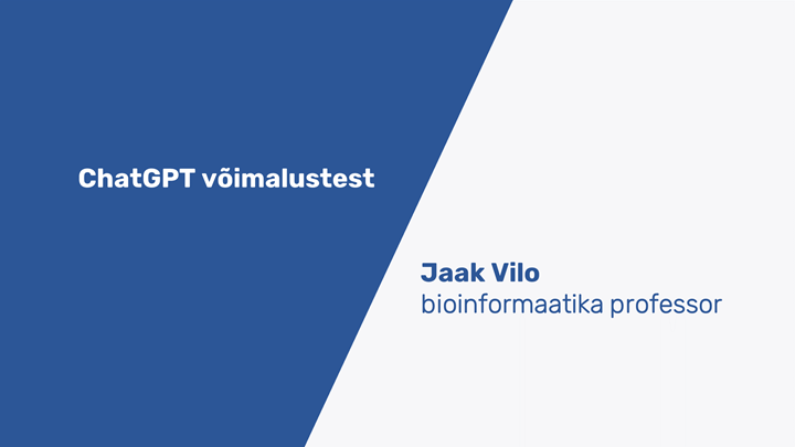 Jaak Vilo - ChatGPT võimalustest