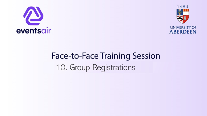 EventsAir-10 Group Registrations