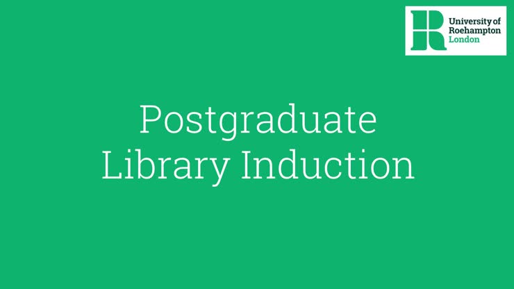 Postgraduate Library Induction