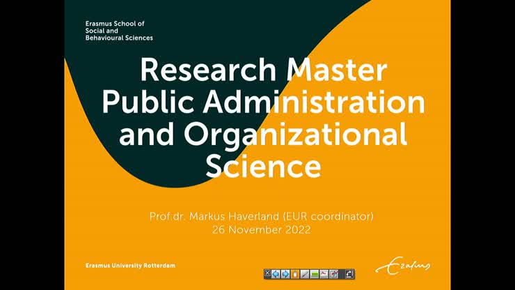 Research in Public Administration & Organisational Science