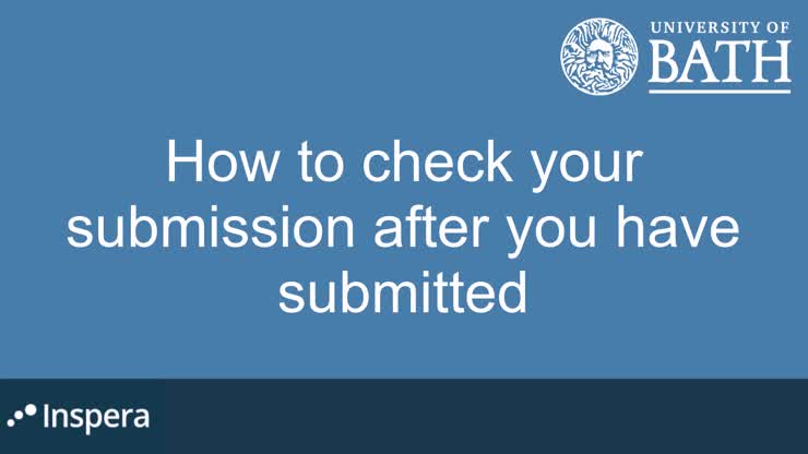How to check your submission after you have submitted