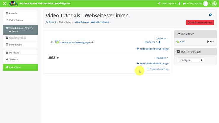 Webseite verlinken