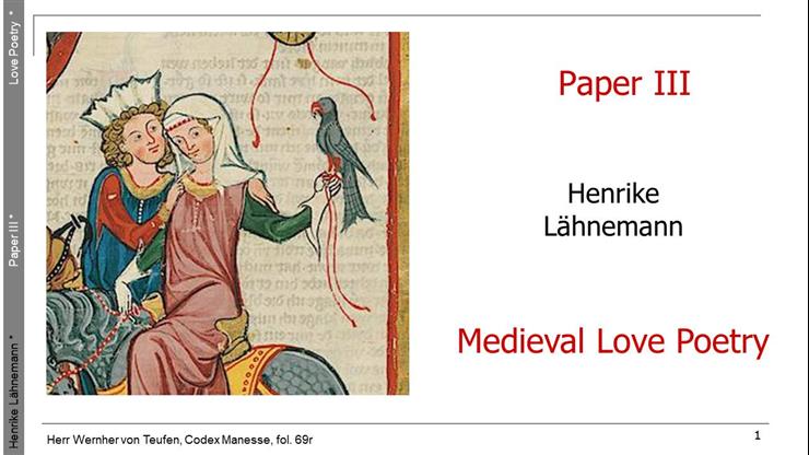 Prelims Poetry 2: Medieval Love Poetry