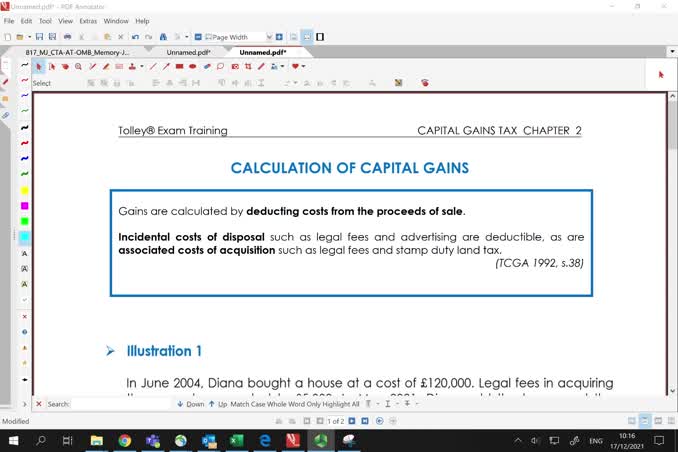 CGT CH02 Calculation of gains