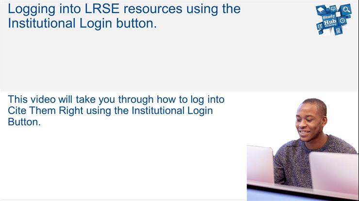 Logging in with the Institutional Login Button v2