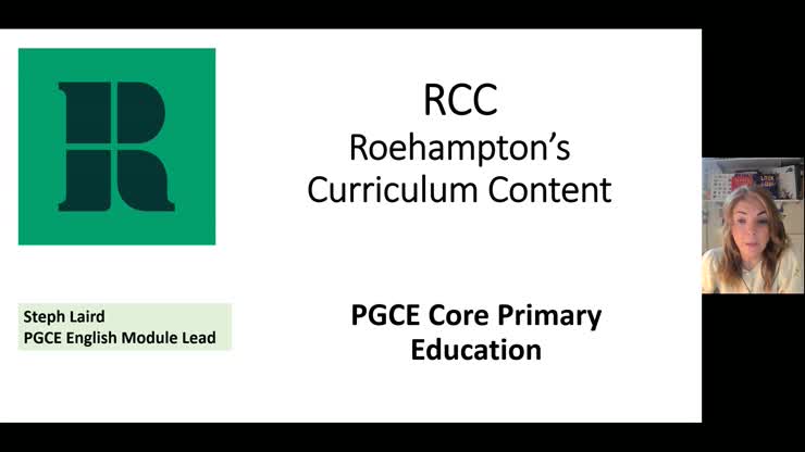 PGCE Core English Curriculum guidance video